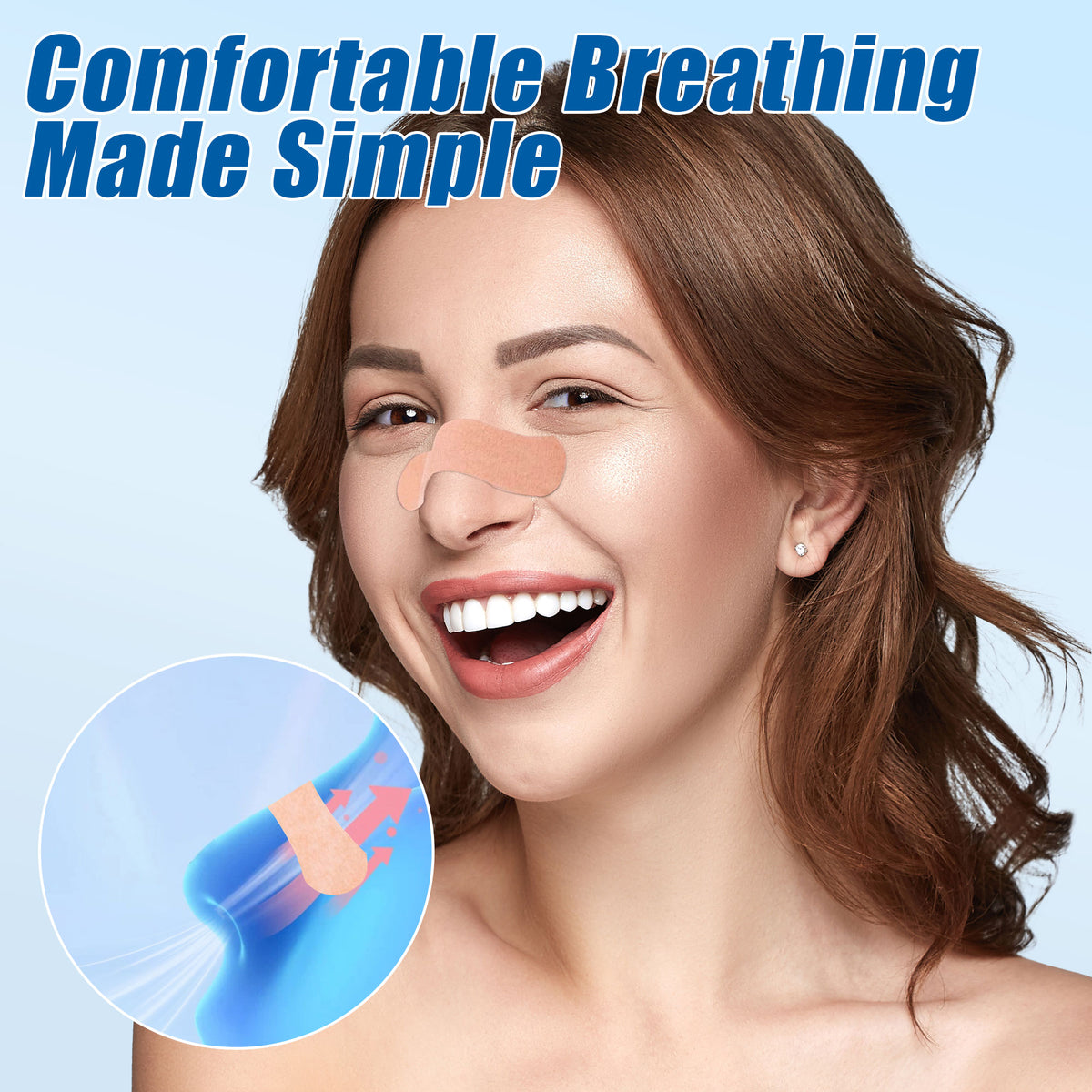 Nasal Strips for Breathing (50 Count) - Nose Strips for Snoring & Slee – Metene