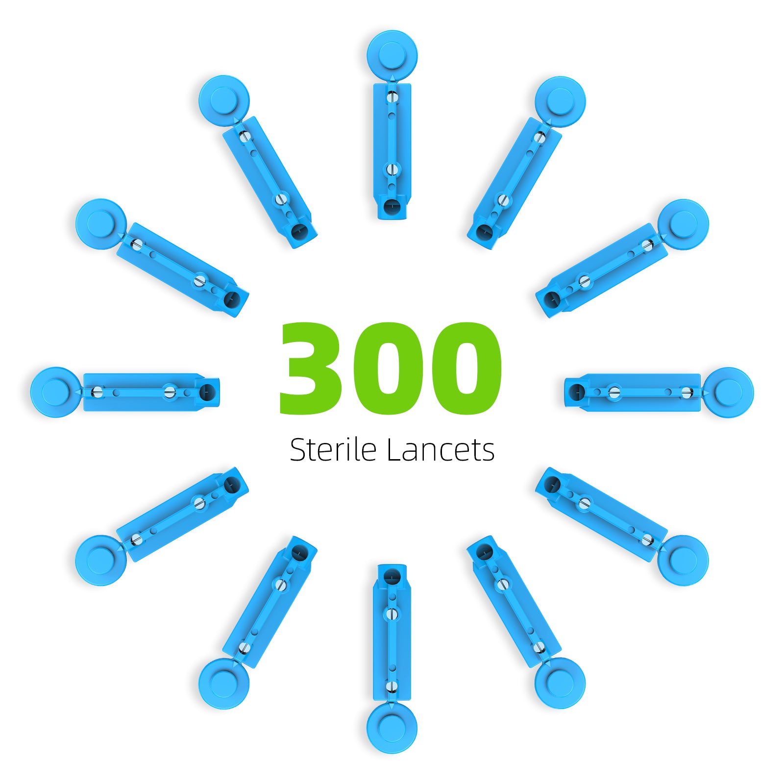 Metene Blood Lancets, 300 Count 30G Diabetic Lancets, Disposable Twist
