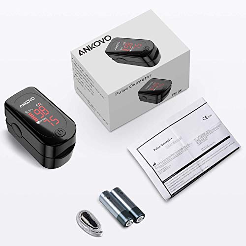 ANKOVO Blood Oxygen Saturation Monitor with Pulse Rate, Heart Rate Mon ...